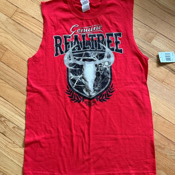 Realtree | Shirts | Realtree Mens Red Sleeveless Shirt Medium New ...